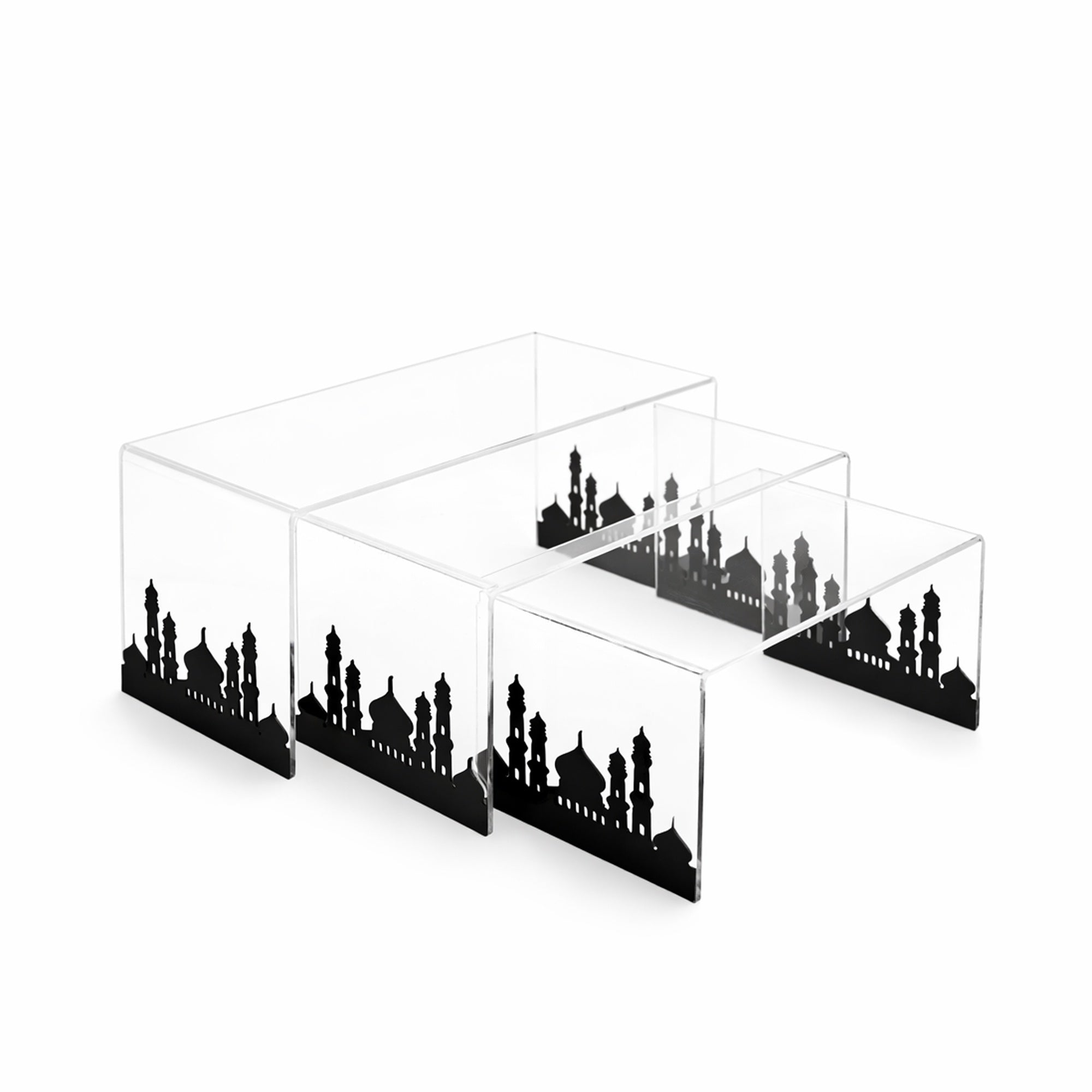 000066 Acrylic Ramadan Display Box Set – Clear with Mosque Silhouette ...