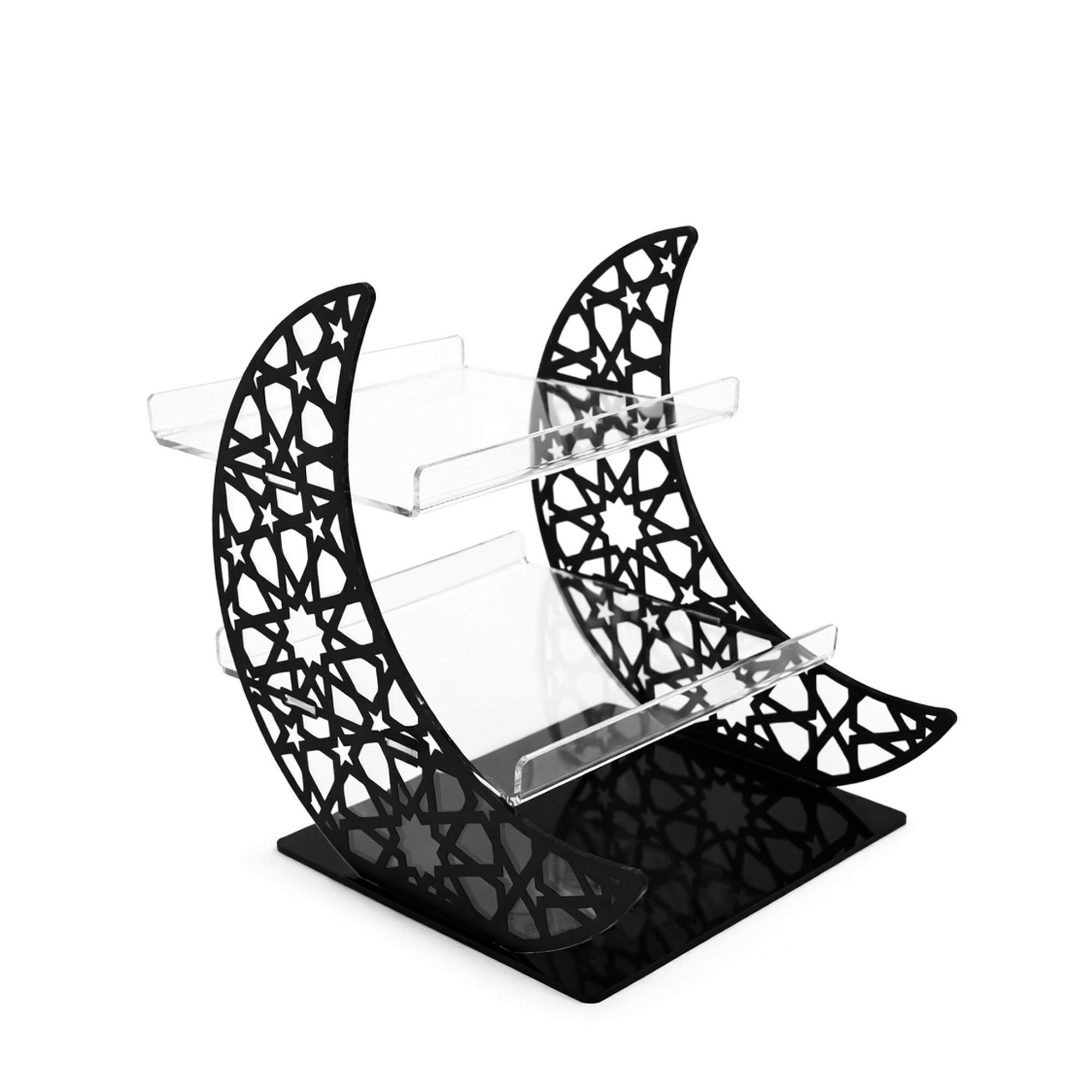 000076 Acrylic Crescent Ramadan Stand – 2-Layer Display Stand | Siddiq ...