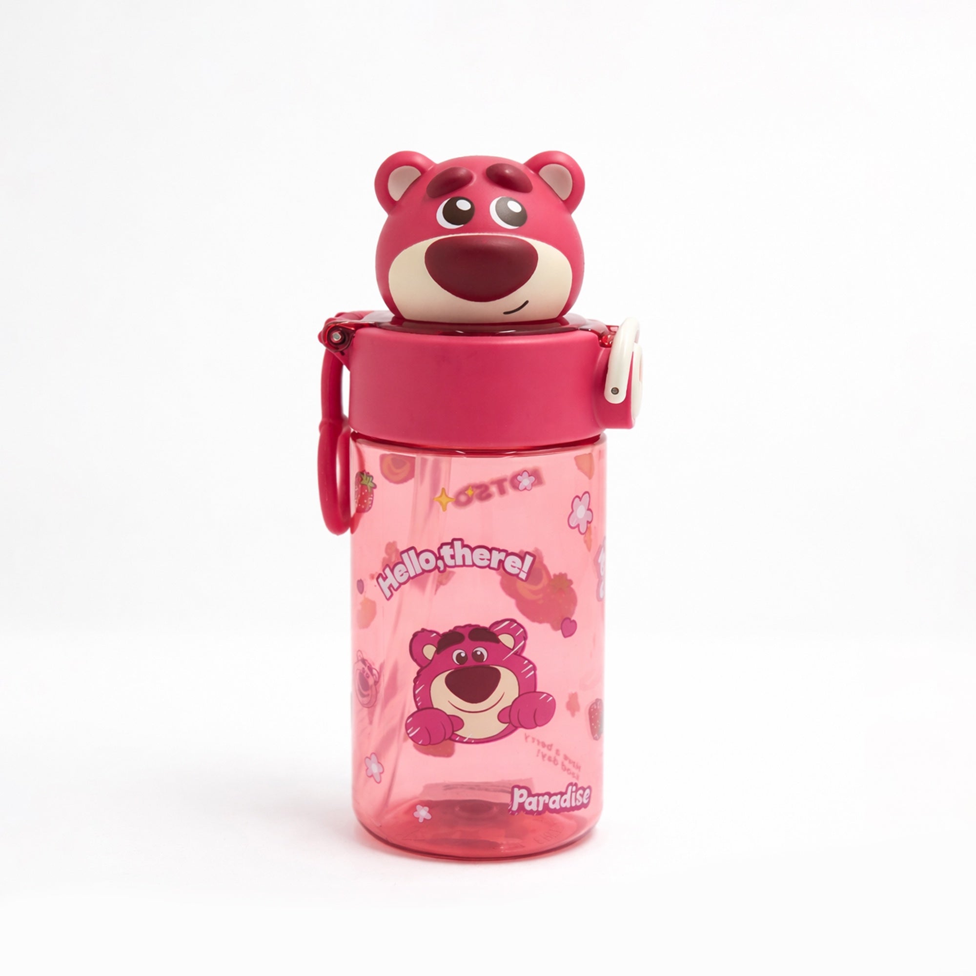 1620-05 Lotso Plastic Water Bottle – 500ml with Straw & Flip Lid ...