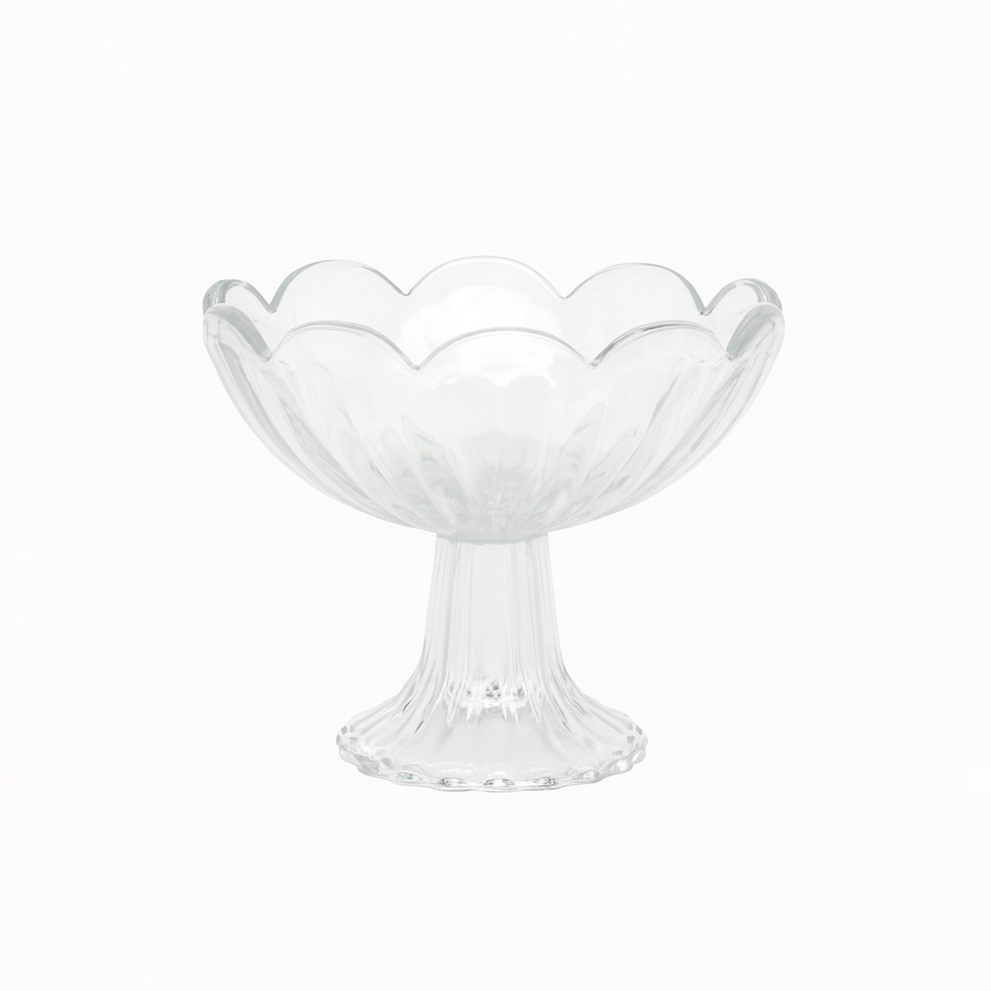 2501-5 Glass Fruit Stand – 16cm (D) x 10cm (H) – Elegant Pedestal Dess ...