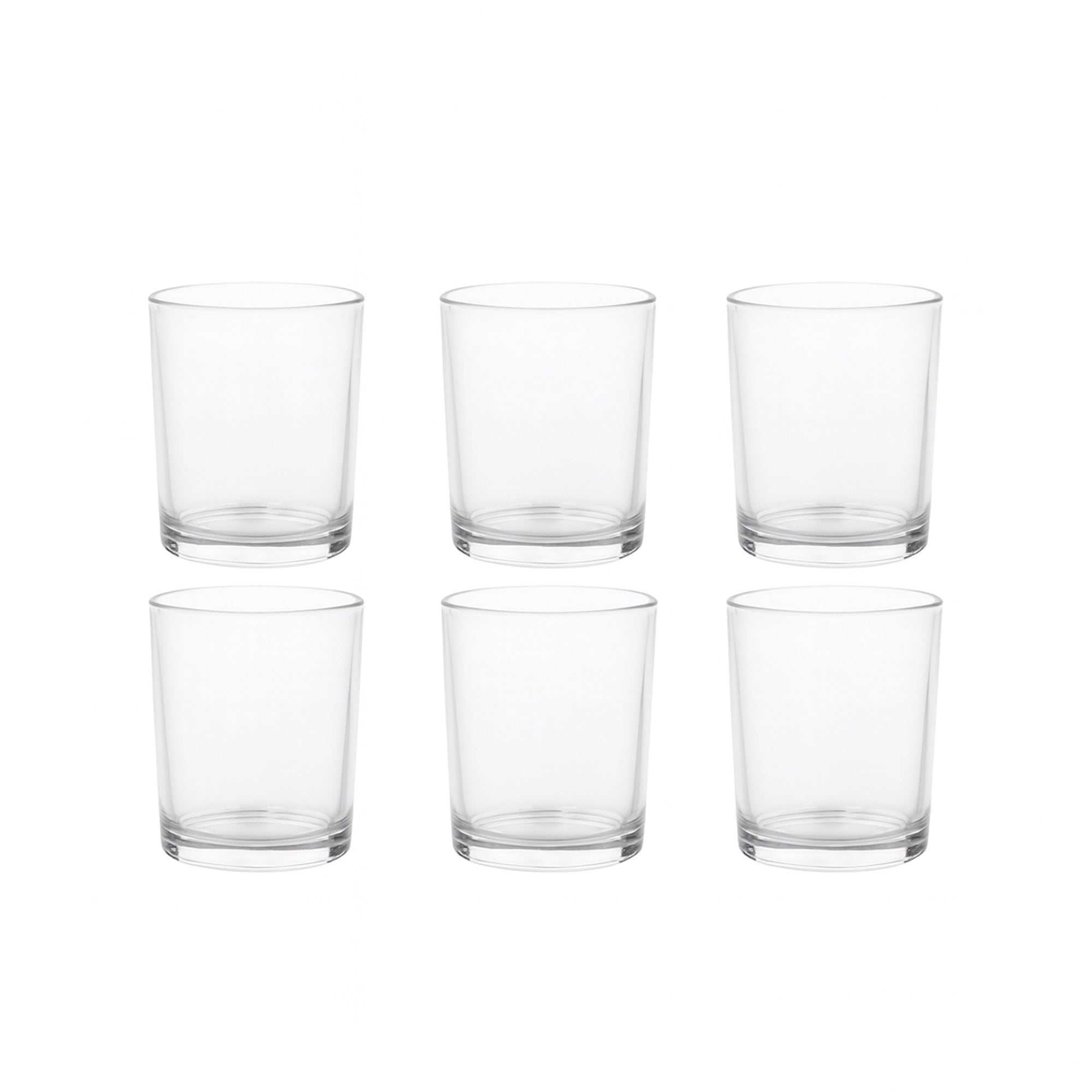 ISF-338 Carin Glass Tumbler 6-Piece Set 280ml – Clear Straight Design ...