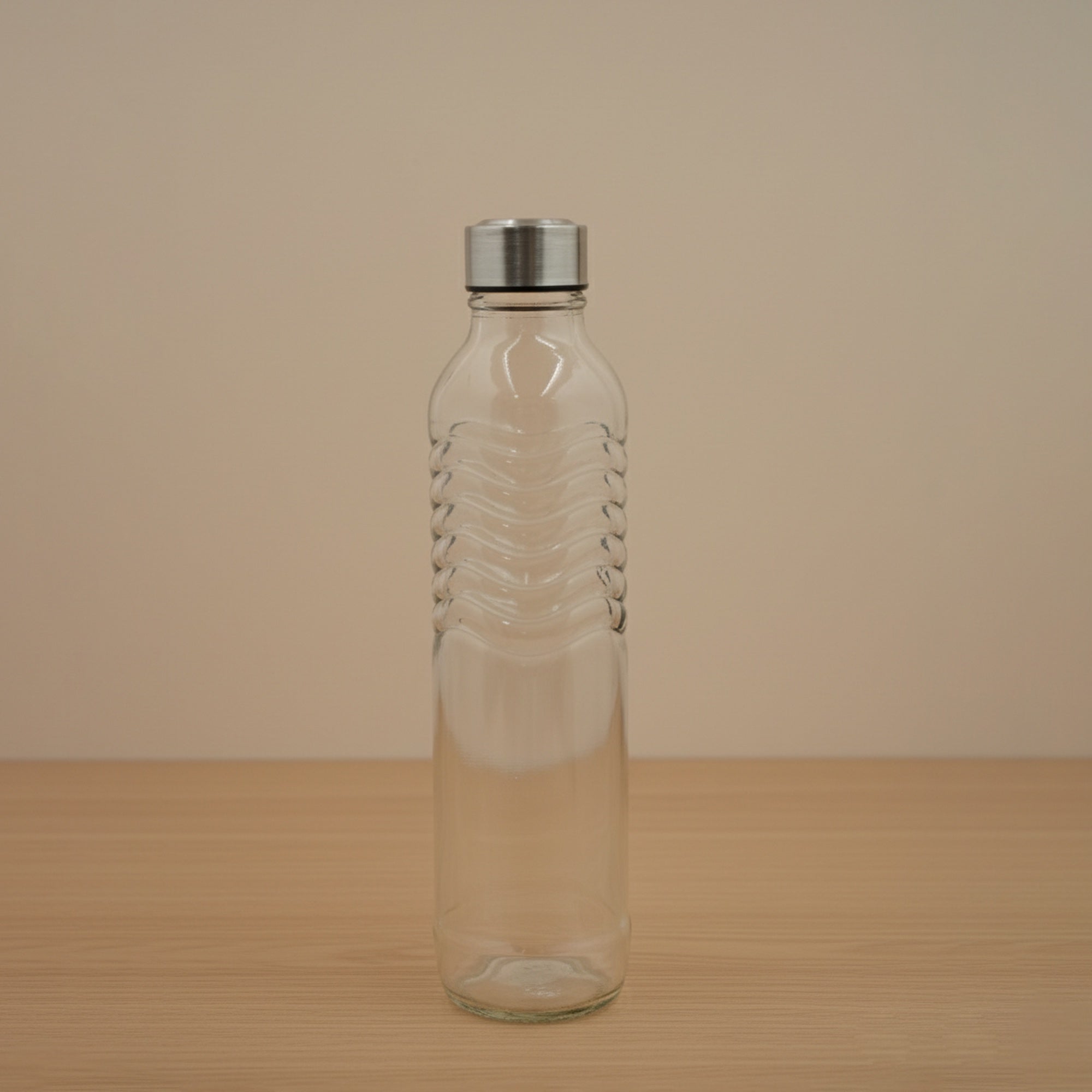 HMA10349 Glass Water Bottle – 750ml Textured Grip Design with Stainles ...