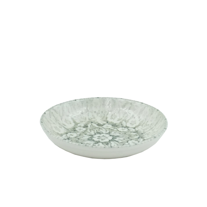 D7 Drop Porcelain Deep Plate – 20cm – Elegant Floral Marble Design ...
