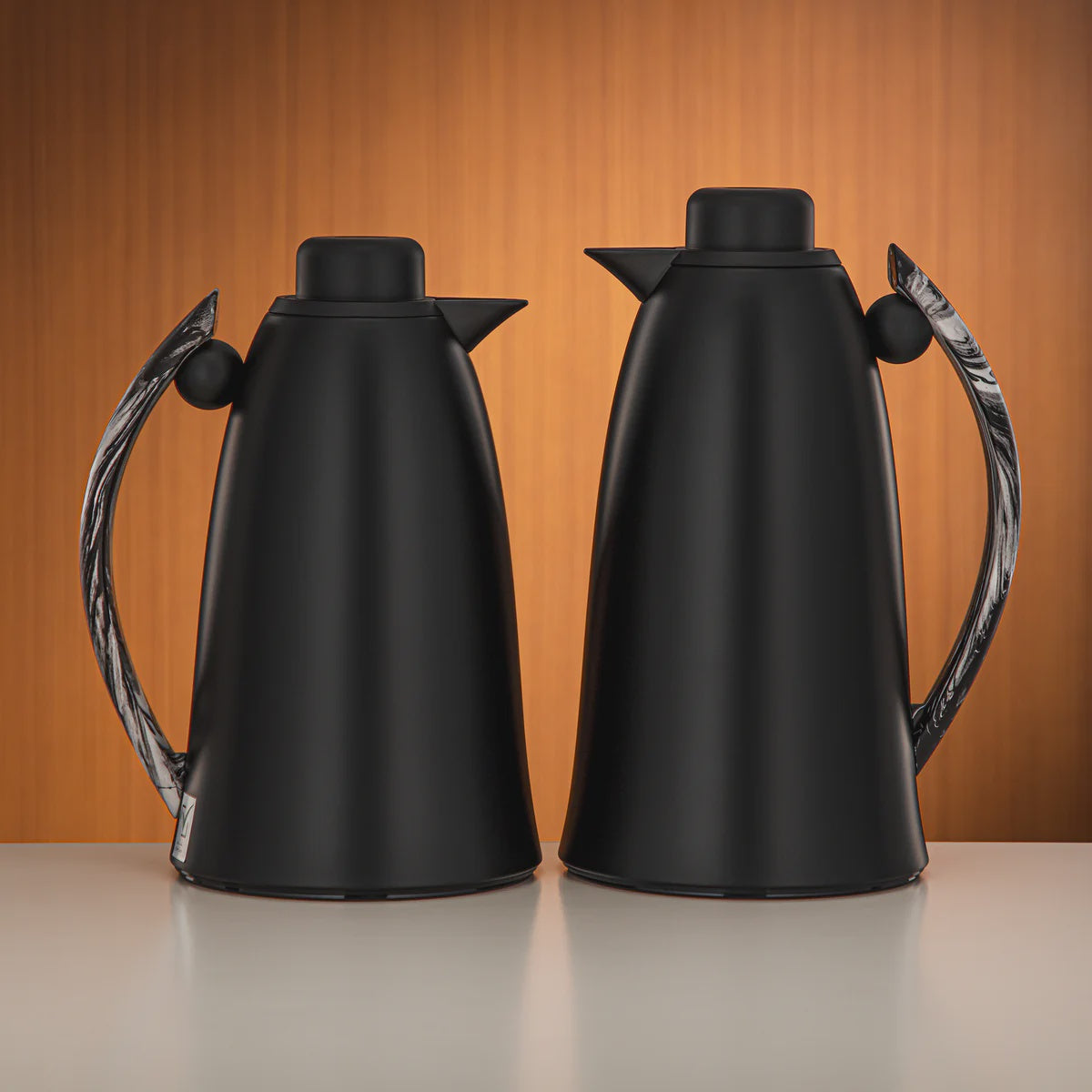 FG813-MBL/MR Vacuum Flask 2-Piece Set – 0.7L + 1.0L – Matt Black with ...