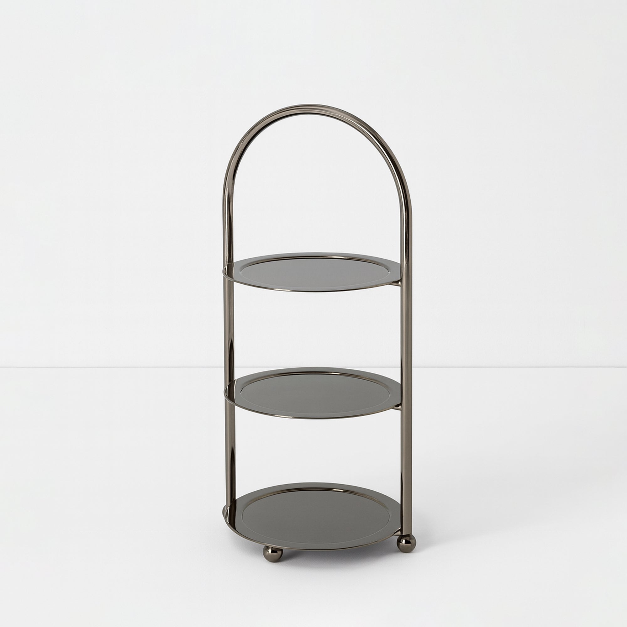 CD-7542 3-Layer Round Cake Stand – 10 cm Dark Platinum Finish | Siddiq ...
