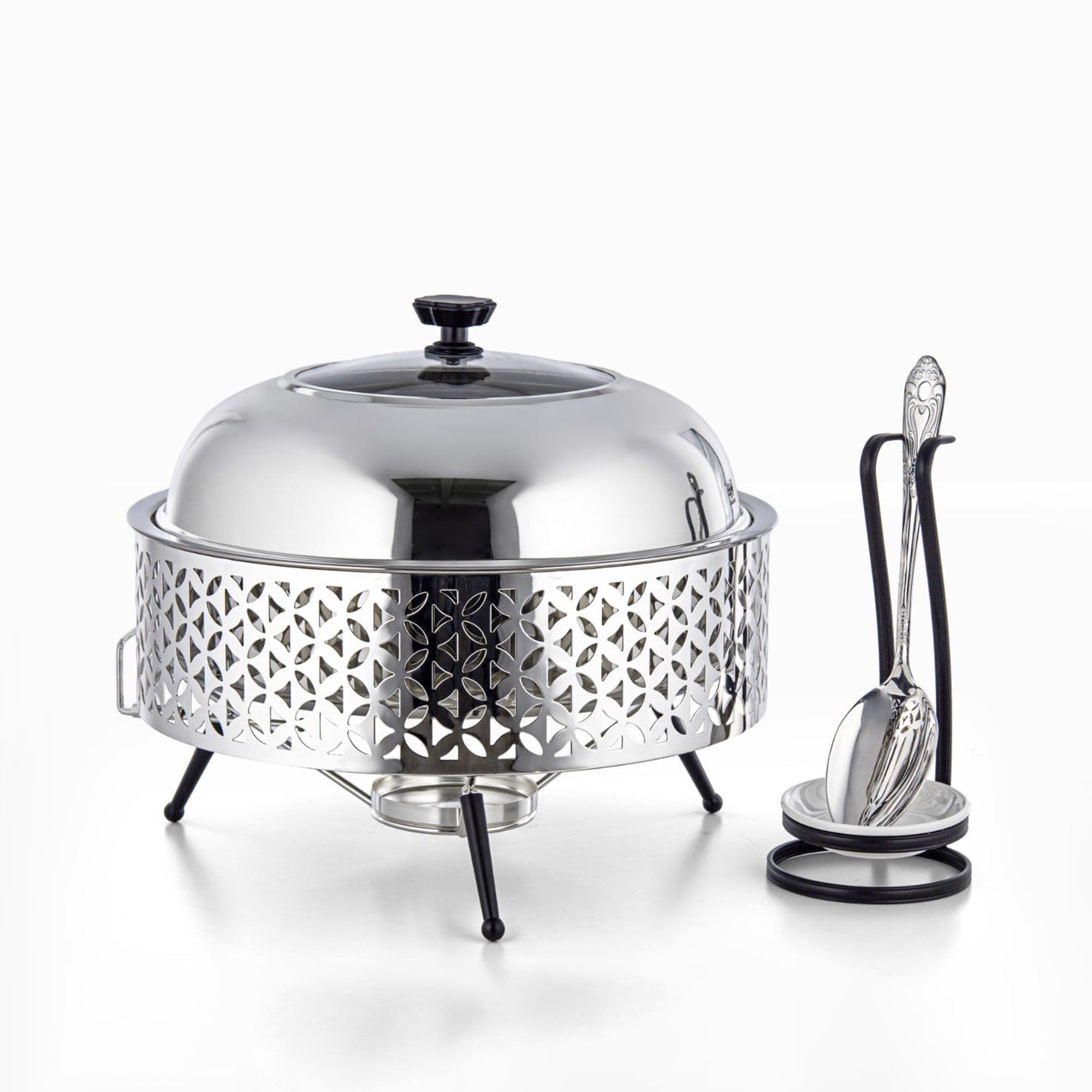 STS0013352 Stainless Steel Chafing Dish – 4L Black & Silver Buffet ...