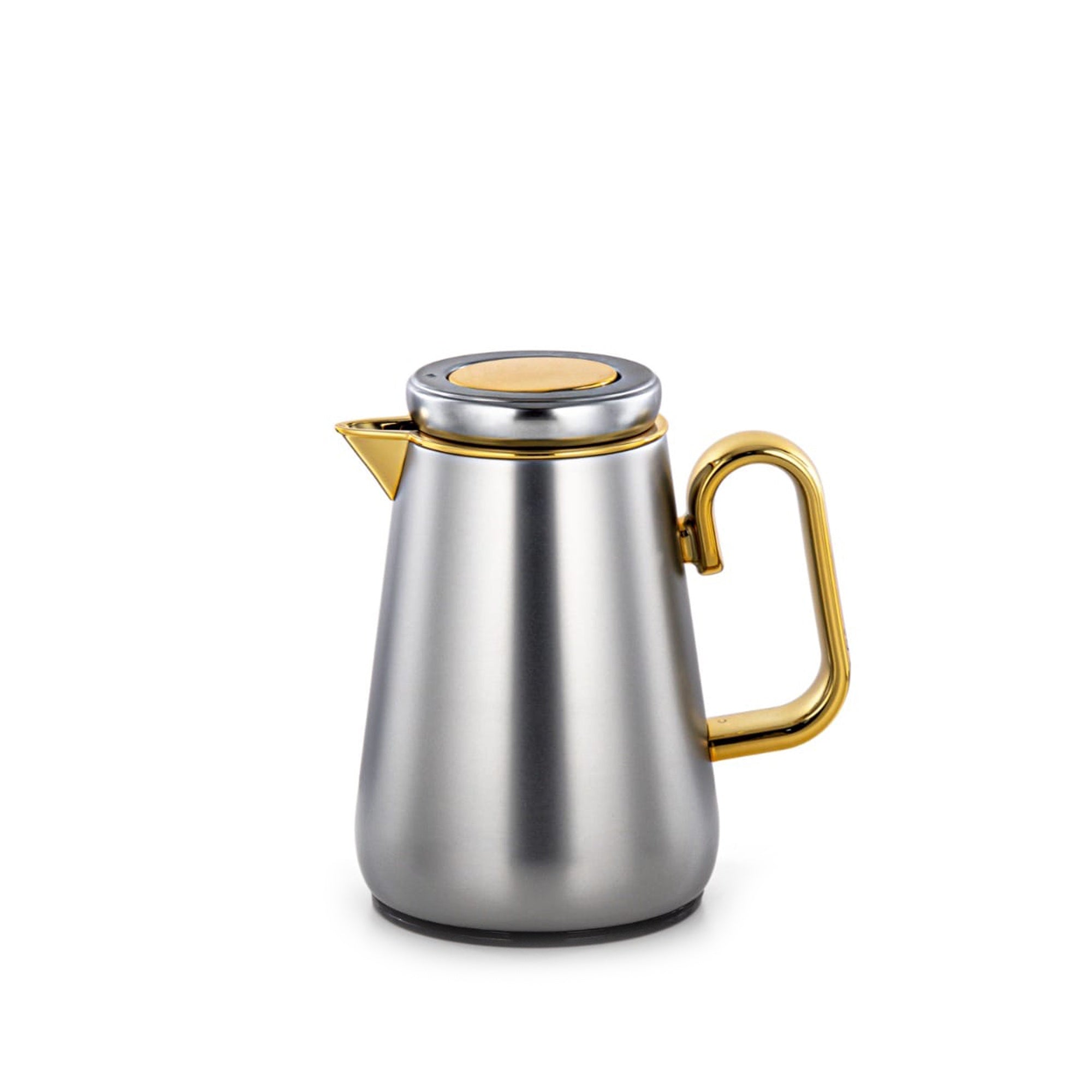 XL01-MS-SG Vacuum Flask – 0.5L Matte Silver with Gold Accents Insulated ...